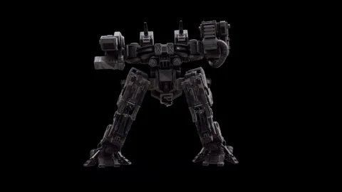 Detailed 3D model of the robot, warrior ... | Stock Video | Pond5
