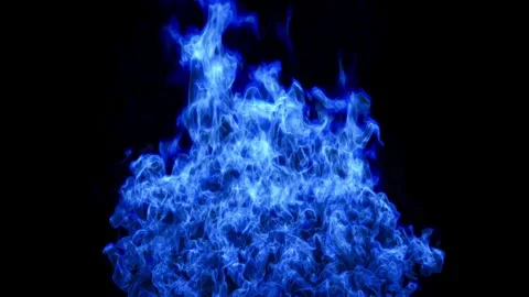 Detailed blue flames of burning gas on a... | Stock Video | Pond5