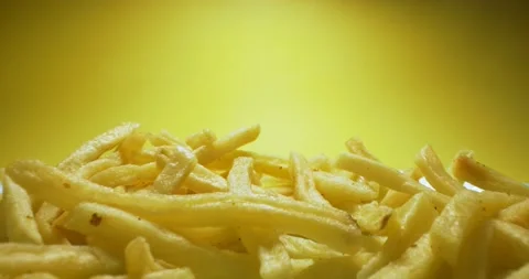 detailed extreme close-up of hot fries w... | Stock Video | Pond5