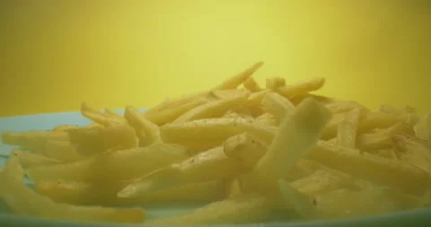 detailed extreme close-up of hot fries w... | Stock Video | Pond5