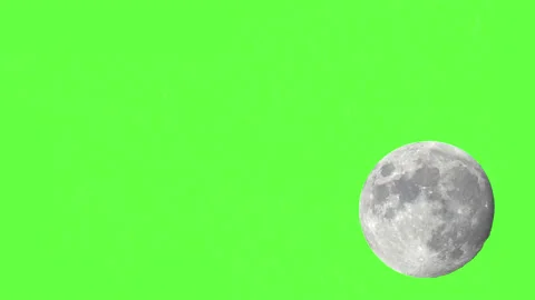 Detailed Full Moon Rising Slowly On Gree... | Stock Video | Pond5