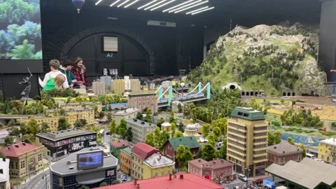 Detailed model of different cities on th... | Stock Video | Pond5