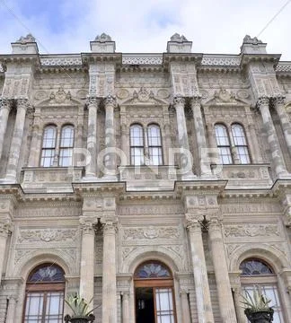 Photograph: Details of baroque architecture at dolmabahce palace in ...