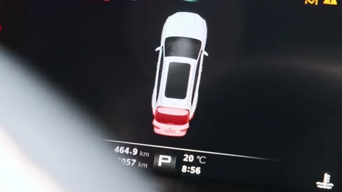 Details of the boot lid warning light op... | Stock Video | Pond5