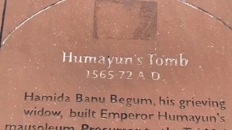 Details of the Humayun's tomb written on... | Stock Video | Pond5