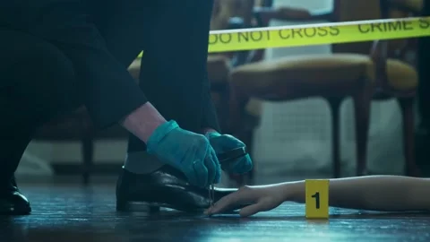Detective Collecting Evidence in a Crime... | Stock Video | Pond5