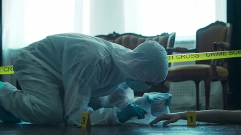 Detective Collecting Evidence in a Crime... | Stock Video | Pond5