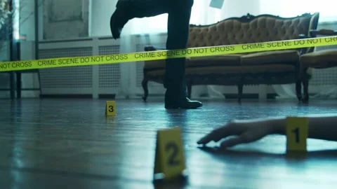 Detective Collecting Evidence in a Crime... | Stock Video | Pond5