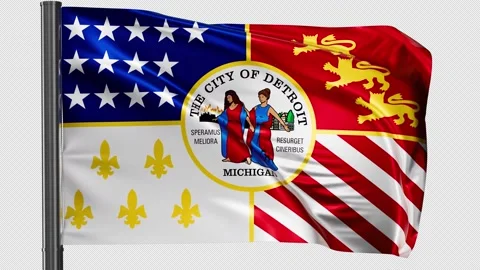 Detroit City Flag Stock Videos – Royalty-Free HD & 4K Videos