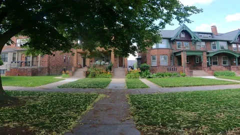 Detroit Historic Mansions Urban Homes 4K... | Stock Video | Pond5