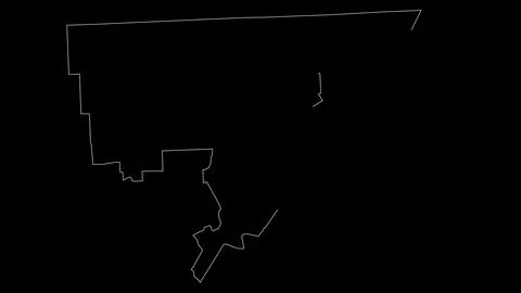 Detroit Michigan city map outline animat... | Stock Video | Pond5