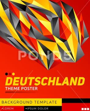 Deutschland theme modern poster, vector template illustration.: Graphic ...
