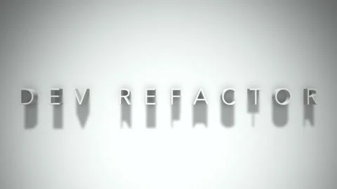 dev refactor 3D title animation white te... | Stock Video | Pond5