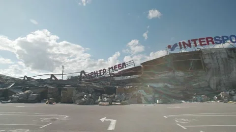 Devastating scene of infrastructure dest... | Stock Video | Pond5