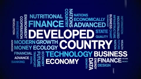 Developed Country animated word cloud,de... | Stock Video | Pond5