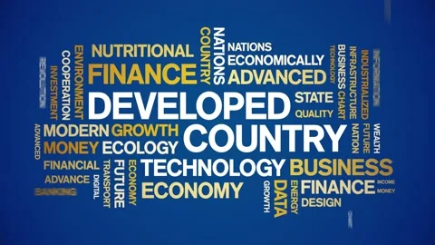 Developed Country animated word cloud,de... | Stock Video | Pond5