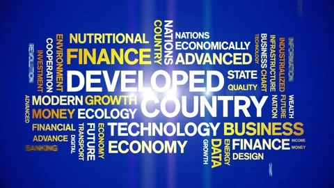 Developed Country animated word cloud,de... | Stock Video | Pond5