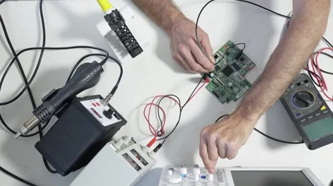 Electronics Laboratory Background Stock Video Footage | Royalty Free ...