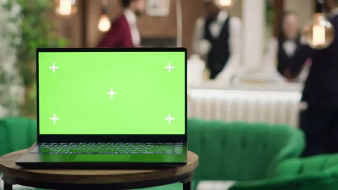 Device with isolated greenscreen layout | Stock Video | Pond5