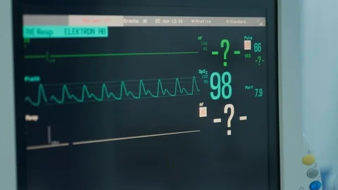 the device shows vital signs to the doct... | Stock Video | Pond5