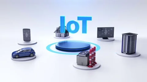 Devices sensor icon connect IoT, artific... | Stock Video | Pond5