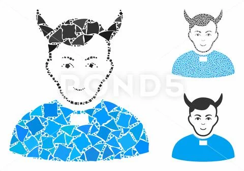 Devil priest Mosaic Icon of Rugged Pieces Illustration #118162728