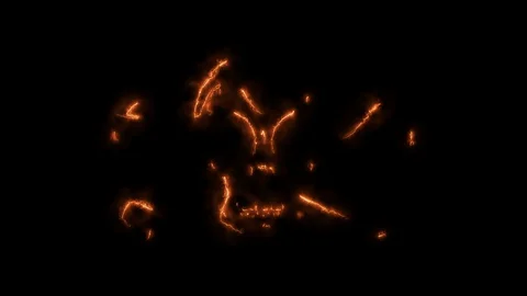 Devilish Skull burning Hell with scary, ... | Stock Video | Pond5