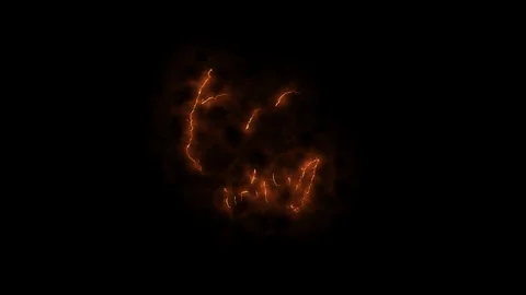 Devilish Skull burning Hell with scary, ... | Stock Video | Pond5