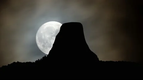 Devil's Tower: Time Lapse by Night with ... | Stock Video | Pond5