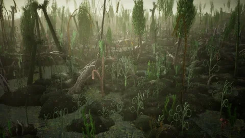 Devonian Period forest landscape, late p... | Stock Video | Pond5