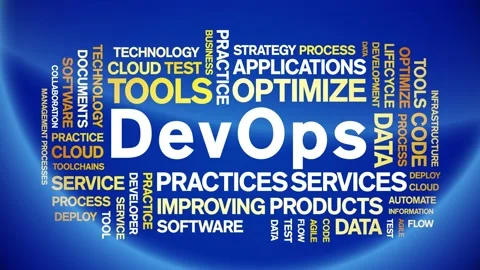 DevOps animated word cloud,animation tex... | Stock Video | Pond5