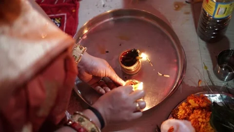 A devotee performing spiritual devta Puj... | Stock Video | Pond5