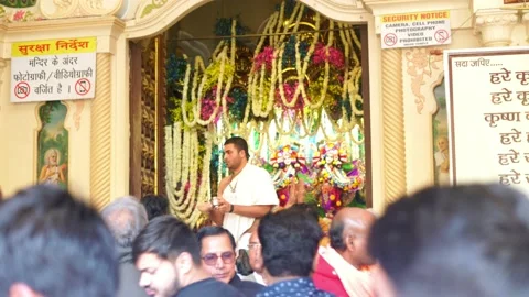 Devotee's In Iskcon Temple Praying for K... | Stock Video | Pond5