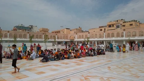 Devotees visiting Golden temple in Amrit... | Stock Video | Pond5