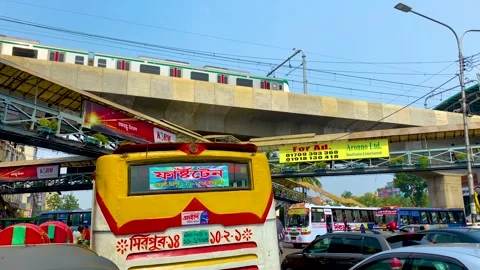 Metro Rail Dhaka Stock Footage ~ Royalty Free Stock Videos | Pond5