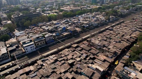 Dharavi slums in Mumbai, Maharashtra, In... | Stock Video | Pond5