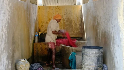 Dhobi Ghat traditional indian laundry in... | Stock Video | Pond5