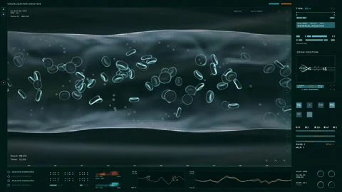Diagnostic scan interface analysing the ... | Stock Video | Pond5