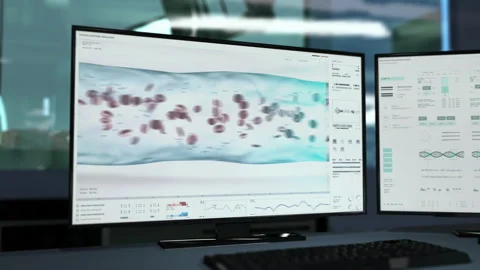 Diagnostic system scanning the arteries ... | Stock Video | Pond5
