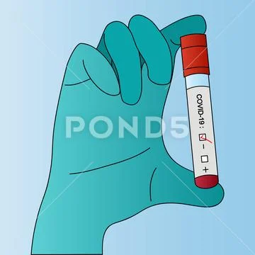 Diagnostics passed. The blood sample is negative. Vector illustration ...