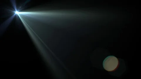 Diagonal Moving lens flare effect on bla... | Stock Video | Pond5
