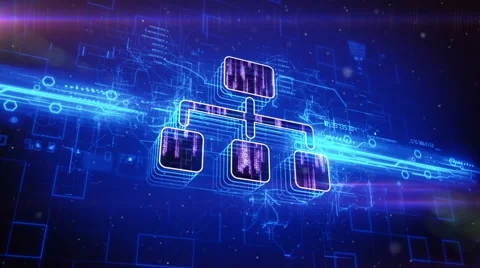 Diagram icon on abstract blue background | Stock Video | Pond5
