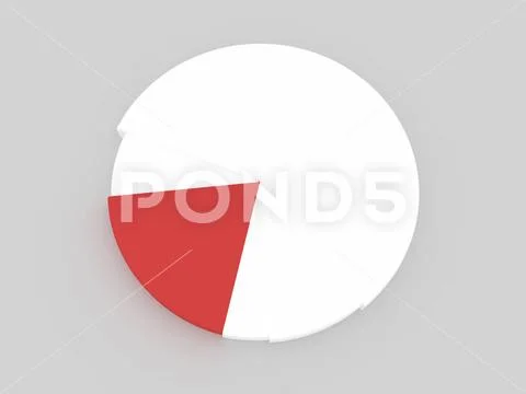 Diagram illustration of a red pie chart. 3D Copyright: xZoonar.com ...