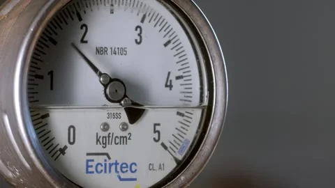 Dial gauge measuring Kilogram-force per ... | Stock Video | Pond5