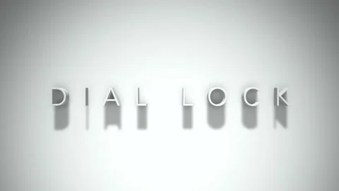 dial lock 3D title animation with shadow... | Stock Video | Pond5
