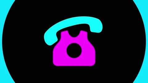 Dial Phone Call Symbol Animation on Blac... | Stock Video | Pond5