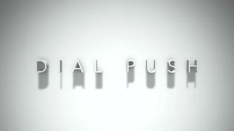 dial push 3D title animation with shadow... | Stock Video | Pond5