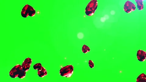 diamond heart loop animation green scree... | Stock Video | Pond5