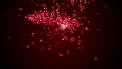 diamond heart particle crash animation | Stock Video | Pond5