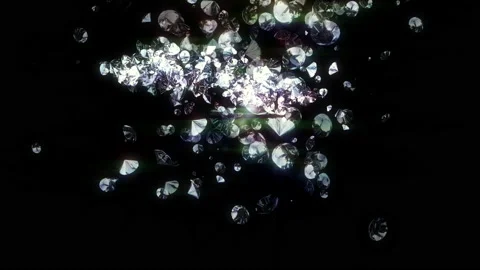 diamond particle crash animation backgro... | Stock Video | Pond5